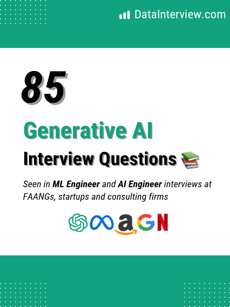 85 Generative AI Interview Questions | PDF