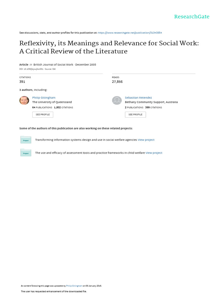 Reflexivity Litreview | PDF