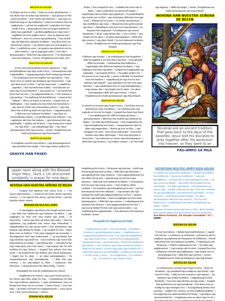 Novena-to-Our-Lady-of-Nuestra Señora de Belen | PDF