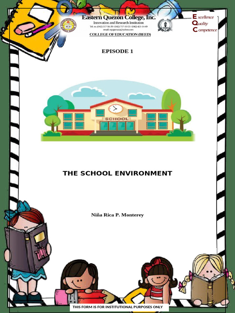 Las 1 Done The School Environment | PDF