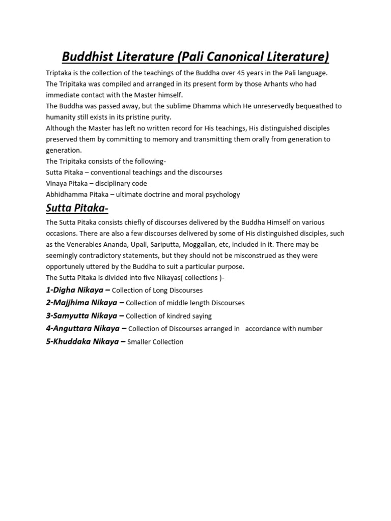 Pali Literature-2 | PDF