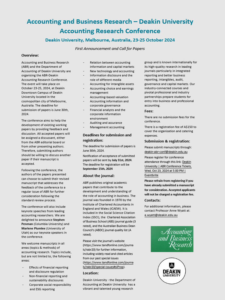 Rabr Conf Flyer | PDF