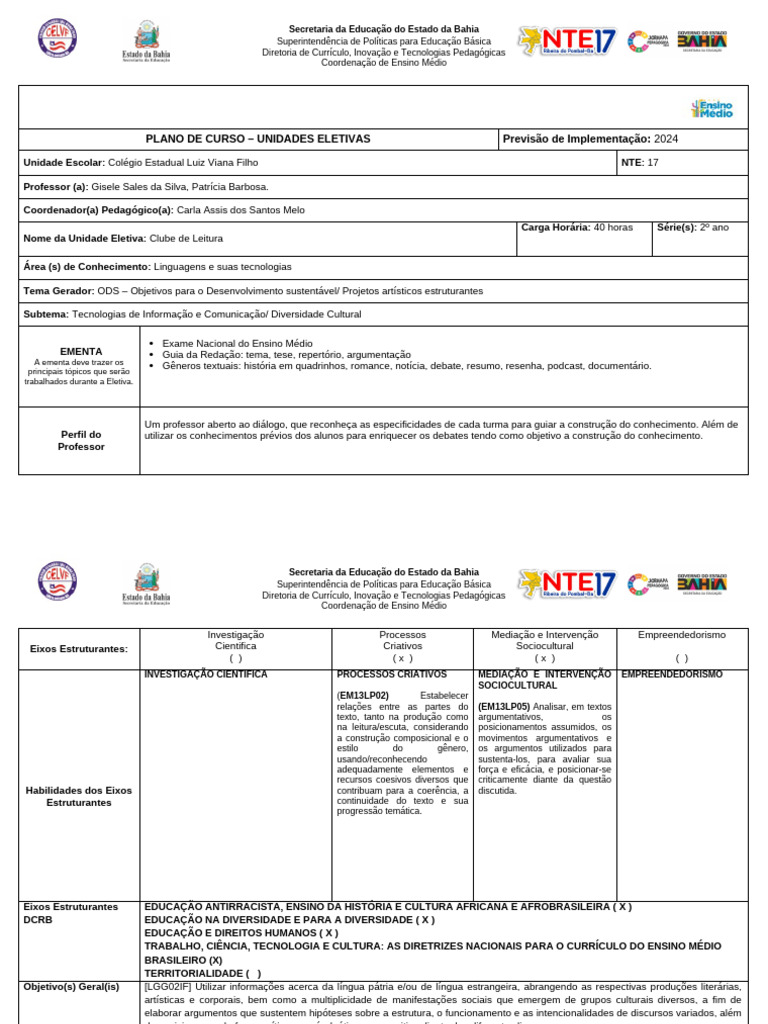 Eletiva 2°ano | PDF