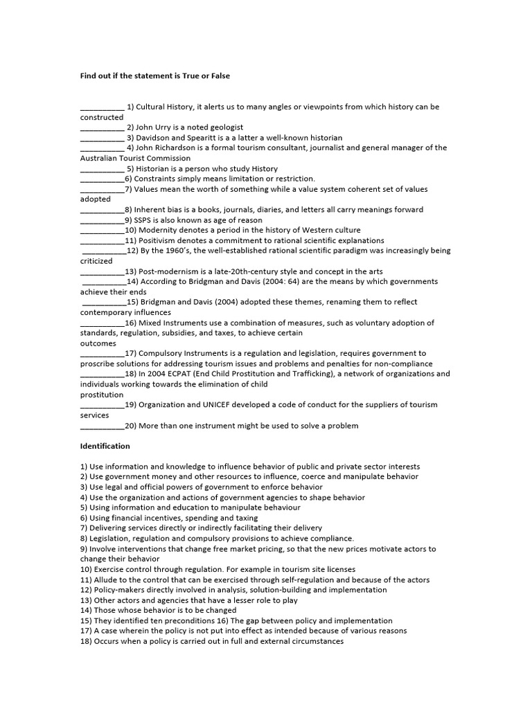 Performance Task Pointers To Review | PDF