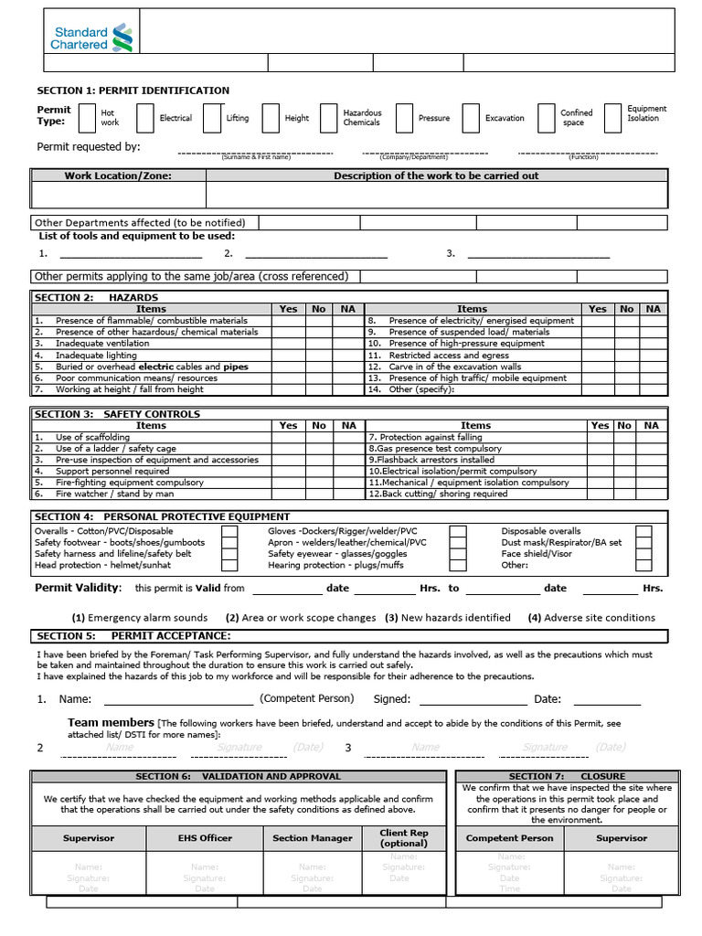 Permit To Work | PDF