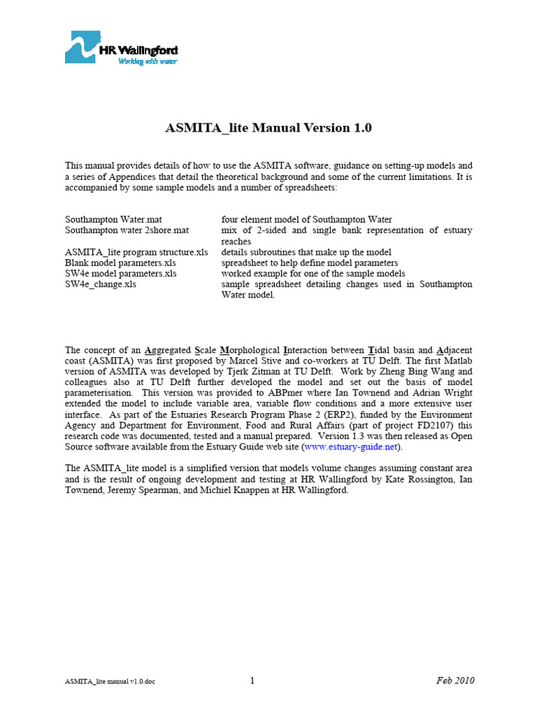 ASMITA - Lite Manual v1.0 | PDF