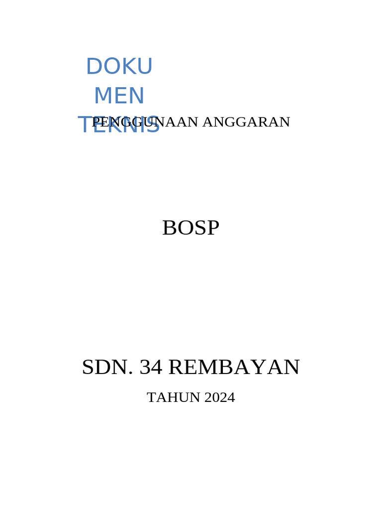 Contoh Dokumen Teknis Tahun 2024 | PDF