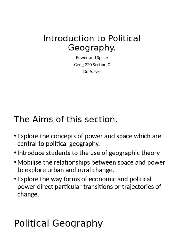 220 2023 L1 Intro | PDF | Power (Social And Political) | Geography 220 2023 L1 Intro | PDF | Power (Social And Political) | Geography