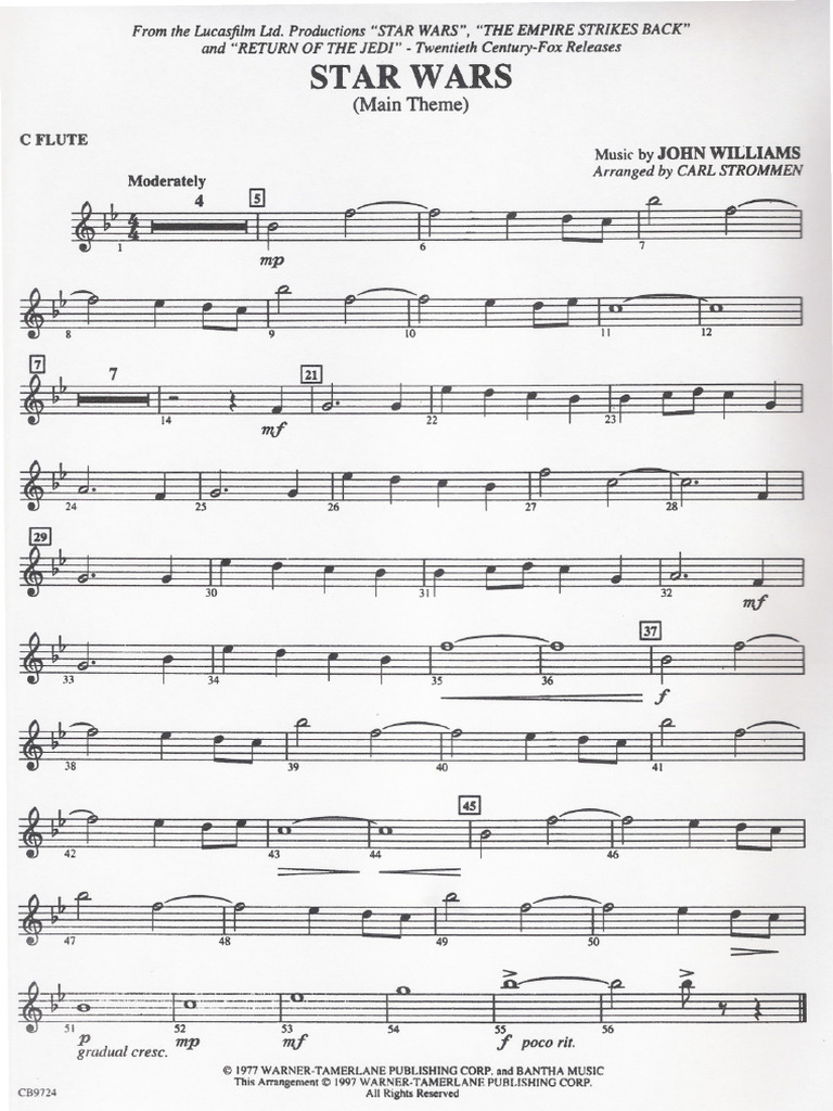 Star Wars Beginning Band | PDF