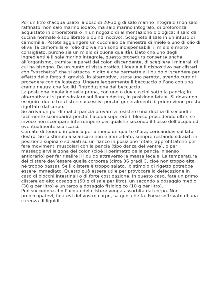 Enteroclisma | PDF