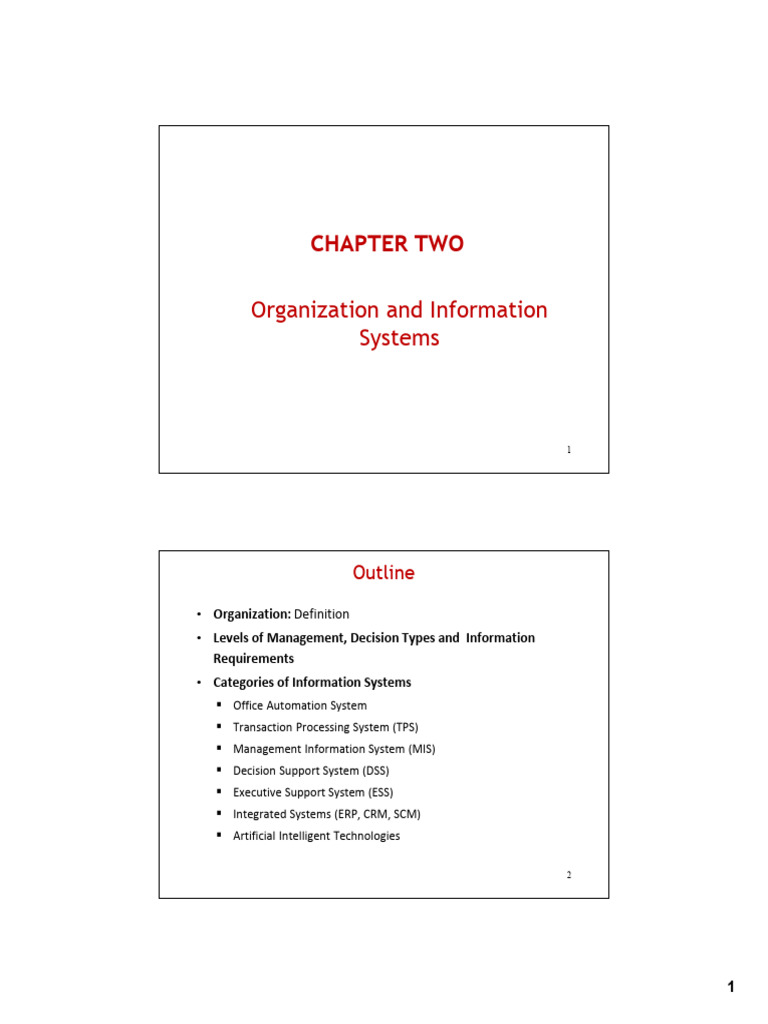 Ch-2 Organization - MIS | PDF