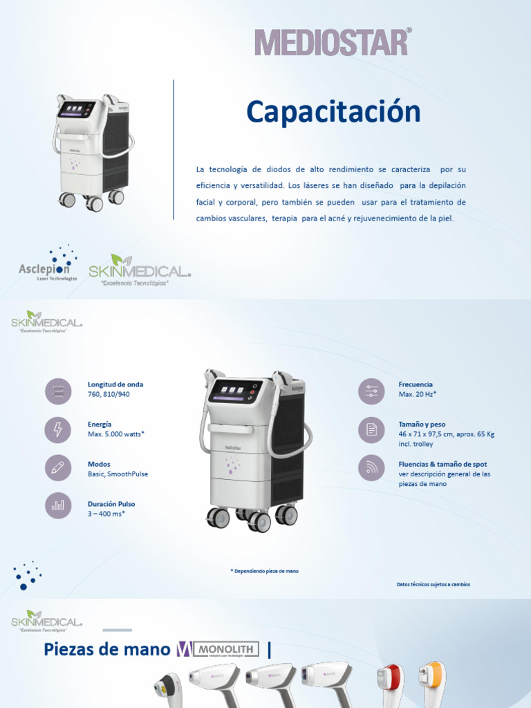 Capacitación - MeDioStar Monolith - Agosto 2022. SkinMedical | PDF ...