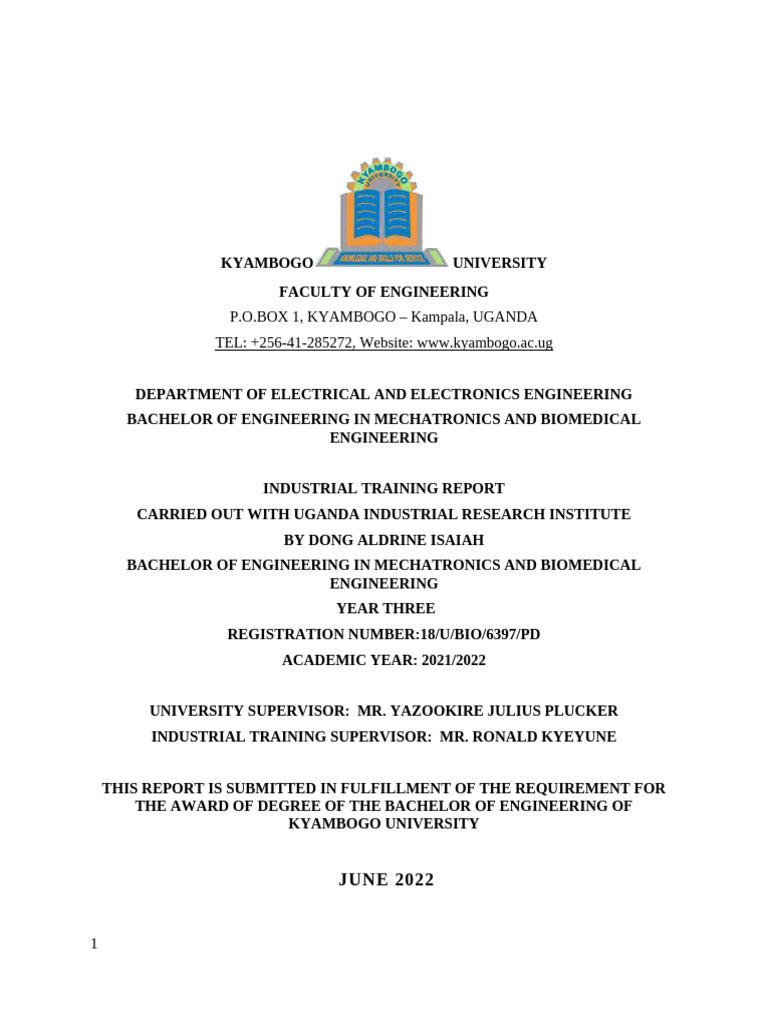 UIRI Industrial Training Report 2022 | PDF | Rectifier | Technology ...