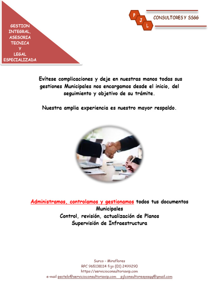 Brochure PJL Consultores y Ssgg. | PDF