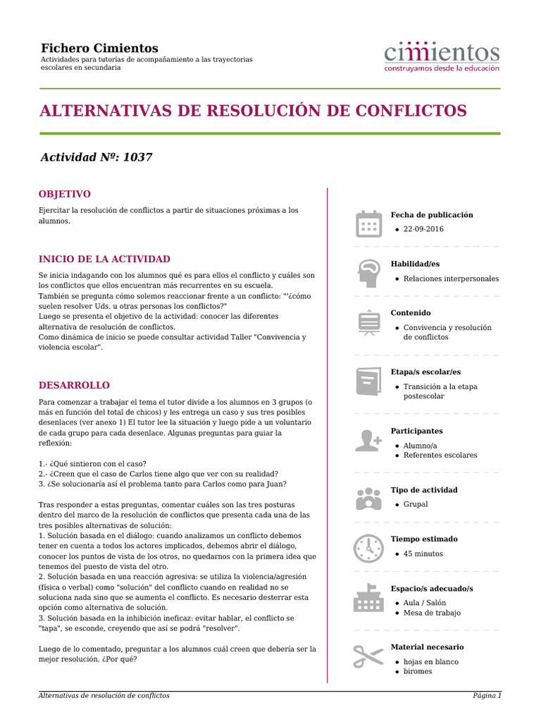 Alternativa de Resolucion de Conflictos | PDF