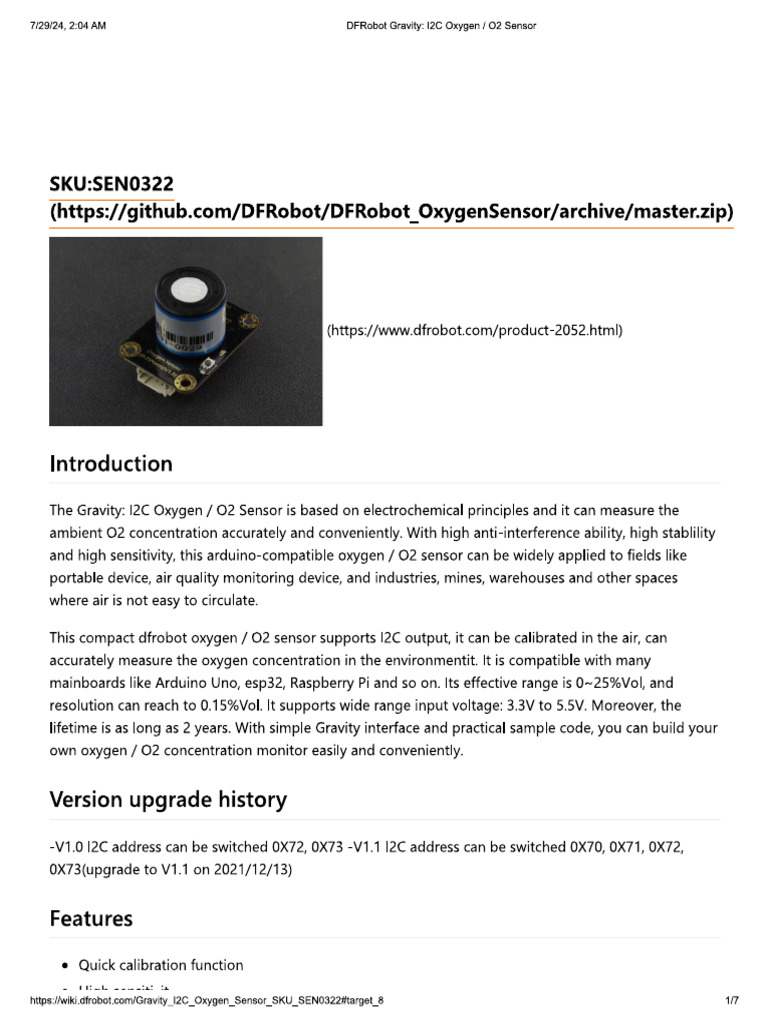 DFrobot 02sensor | PDF
