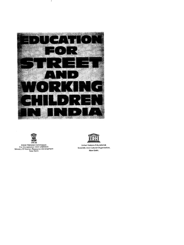 Education For Street and Working Children in India - UNESCO Digital ...
