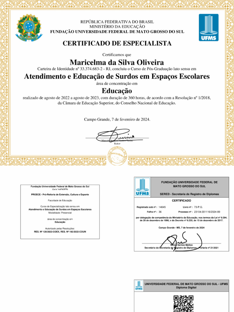Diploma Pós Graduação | PDF
