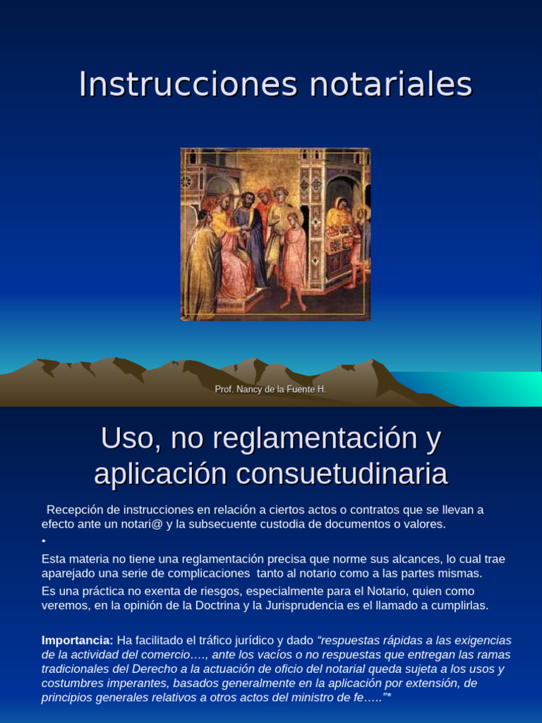 Instrucciones Notariales. Base | PDF