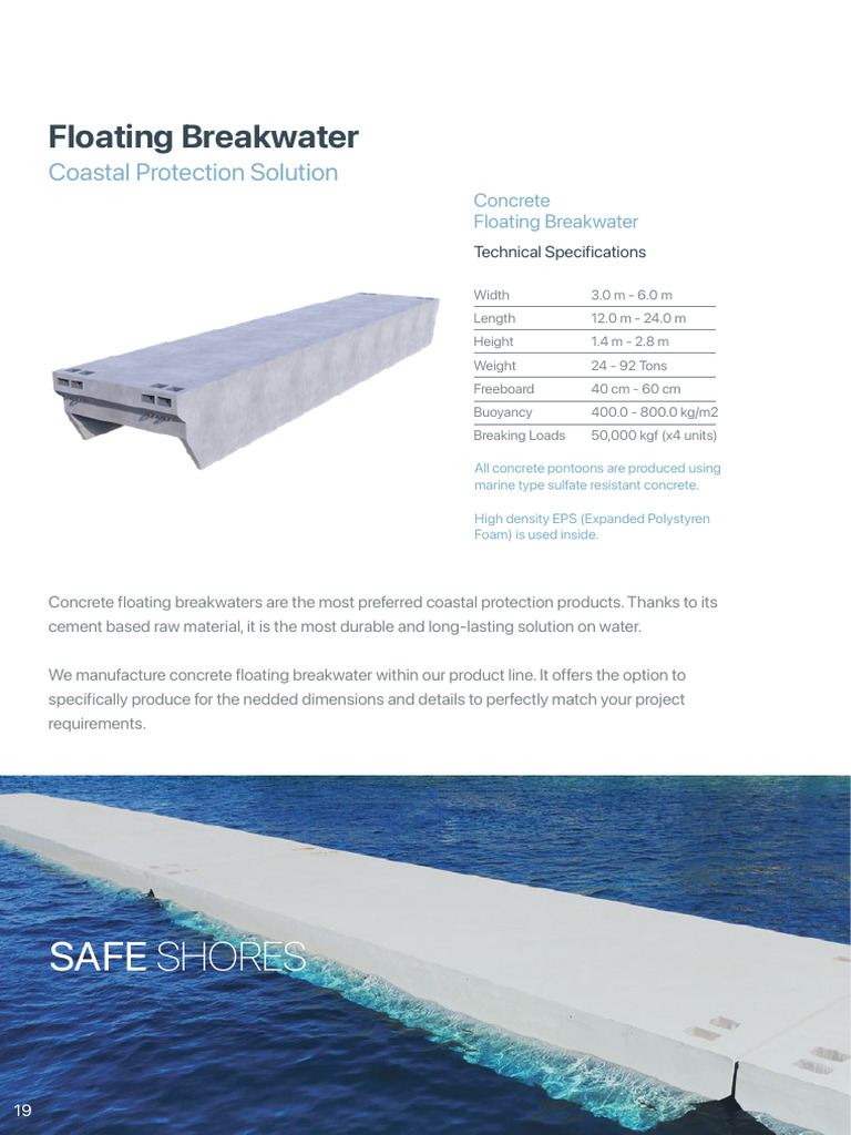 HSB Marine Floating Concrete Breakwater | PDF