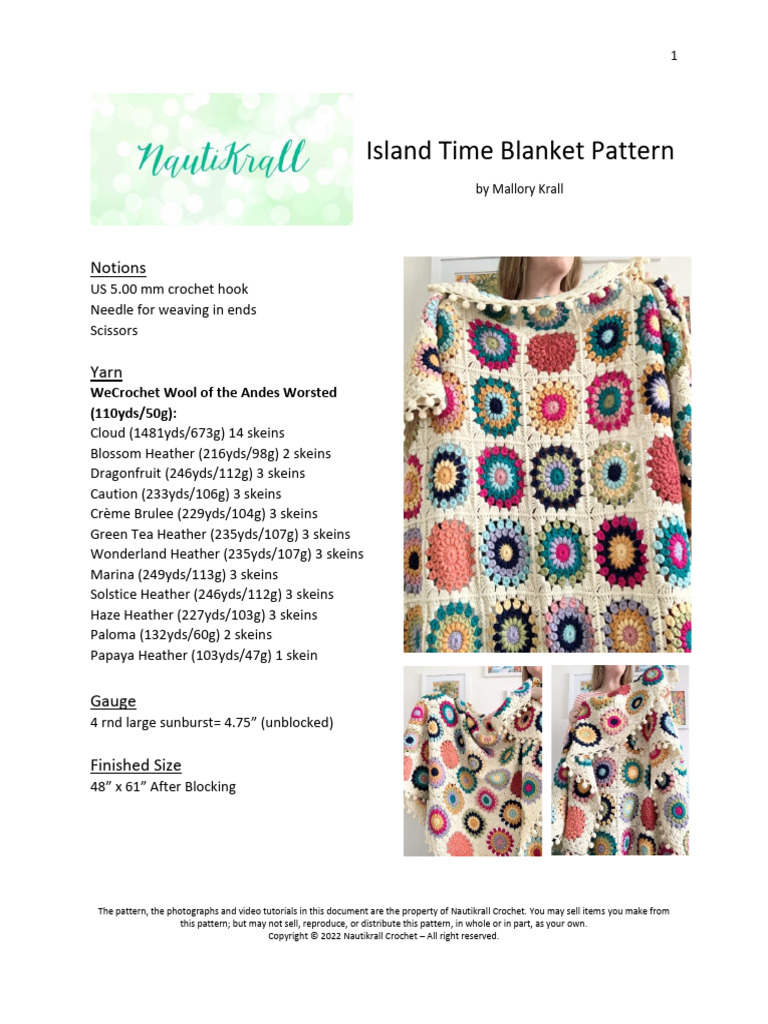 Island Time Blanket Pattern | PDF