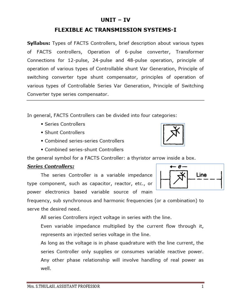 HVDC & Facts Unit-IV | PDF
