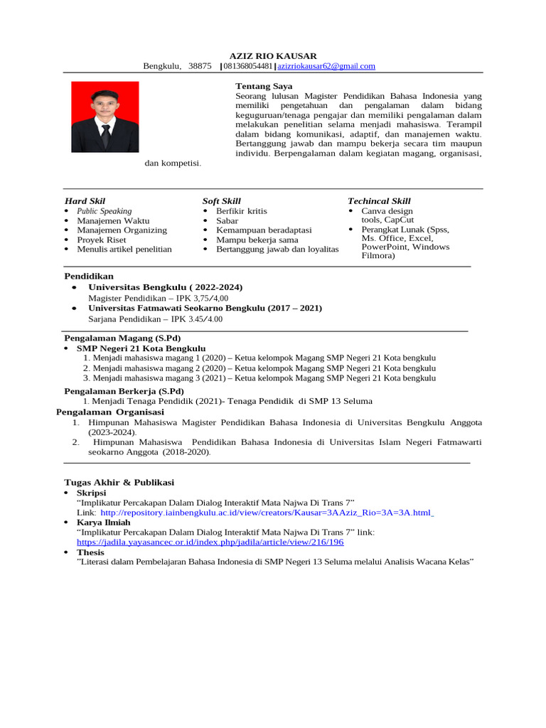 Aziz Rio Kausar | PDF