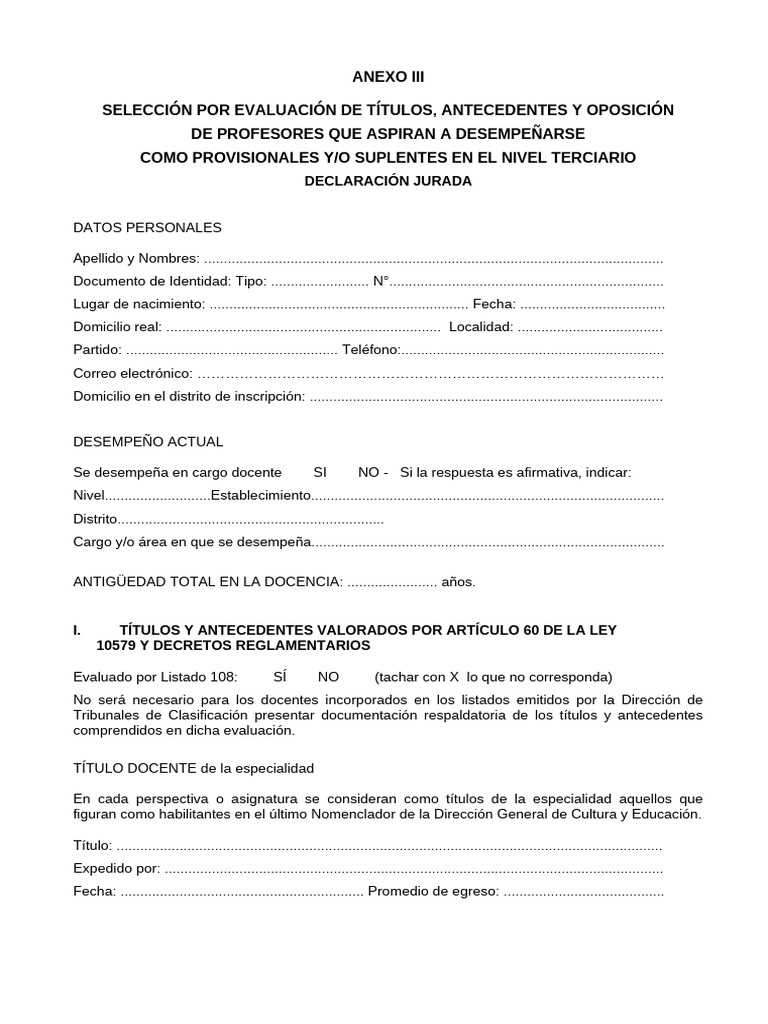 Anexo Iii | PDF