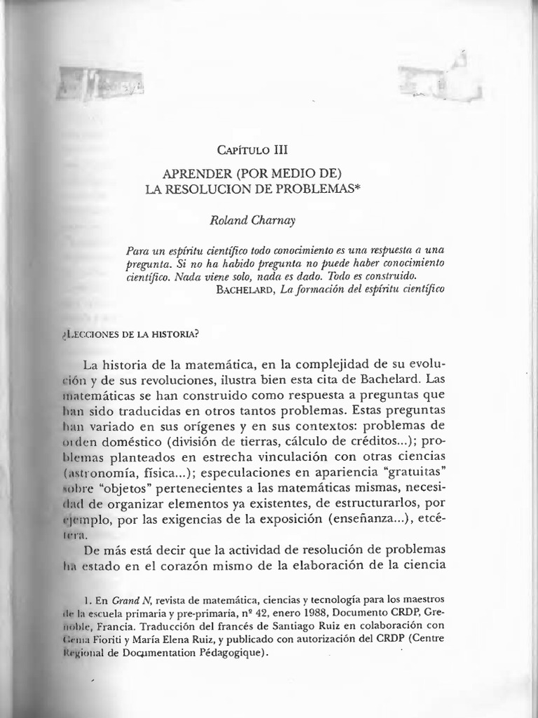 Charnay - Aprender Por Medio de La Resolución de Problemas | PDF