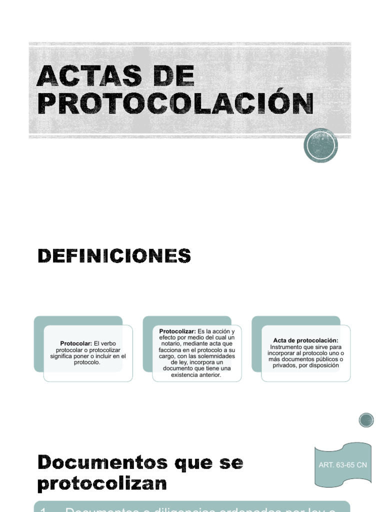 Acta de Protocolización | PDF