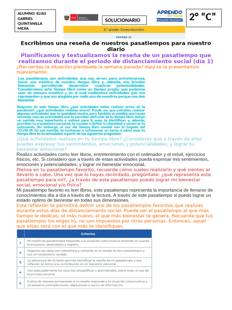 Comunicacion Semana 32 | PDF