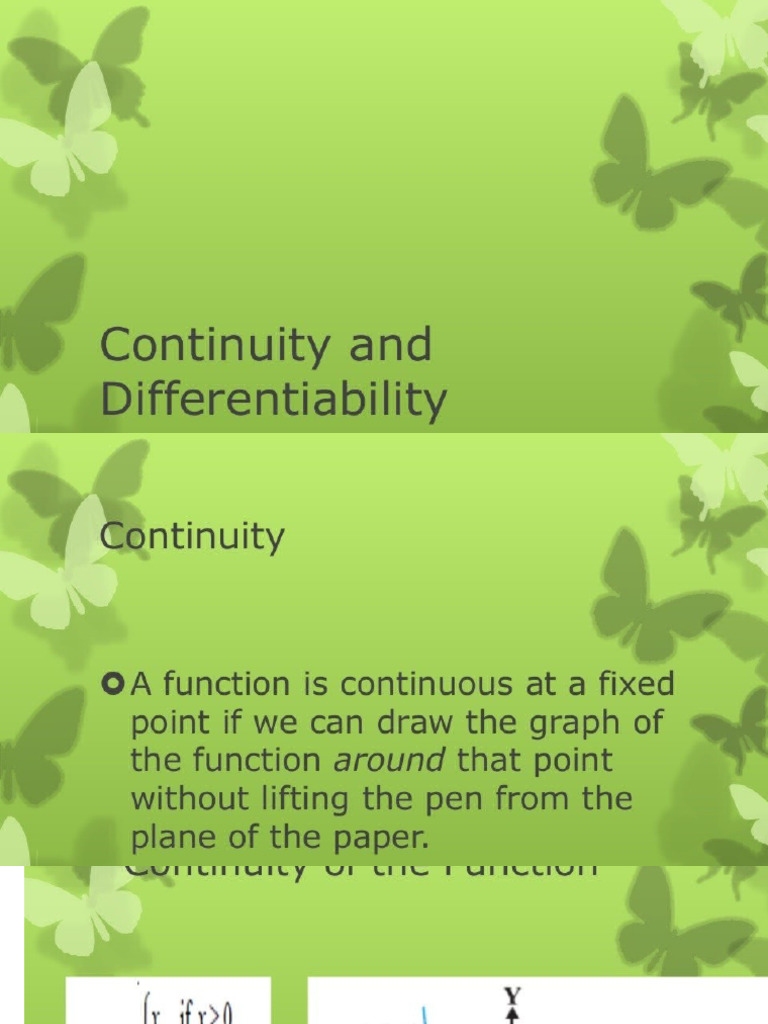 Chapter 5 Continuity and Differentiability | PDF