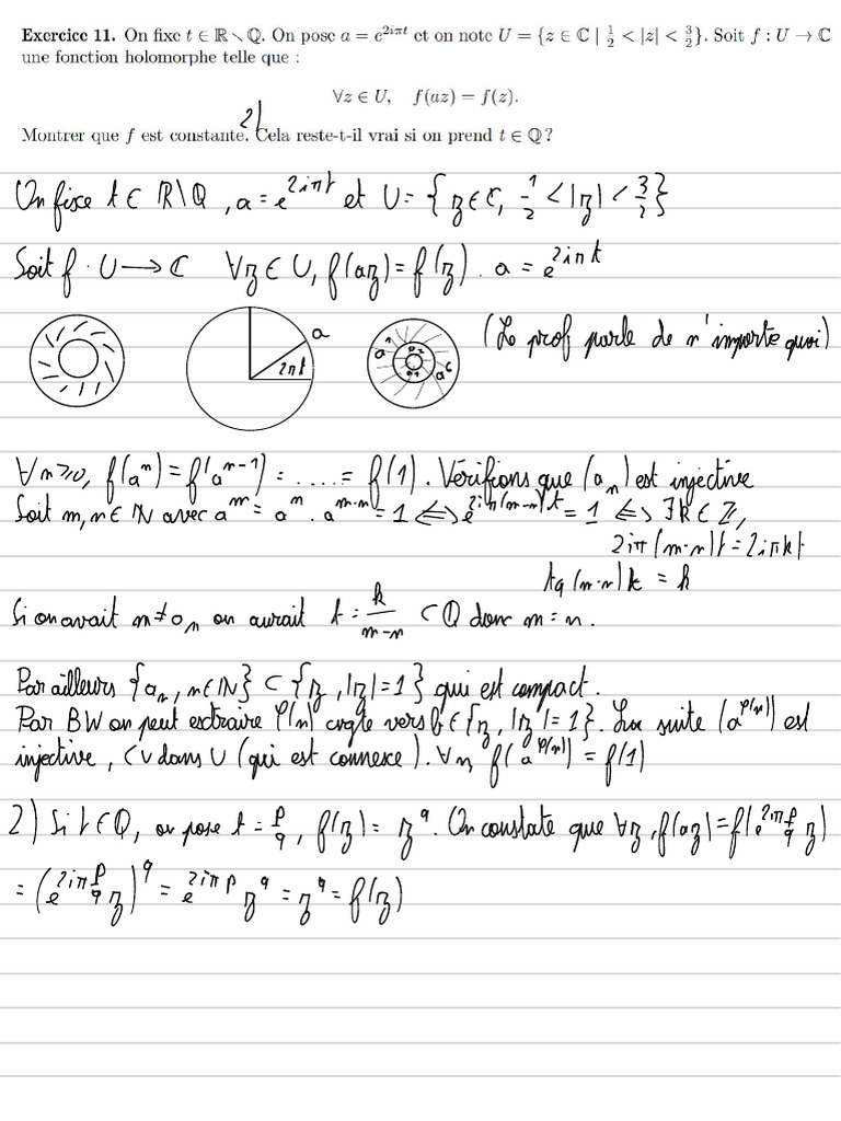 Complexe TD 5 Ex 11 | PDF