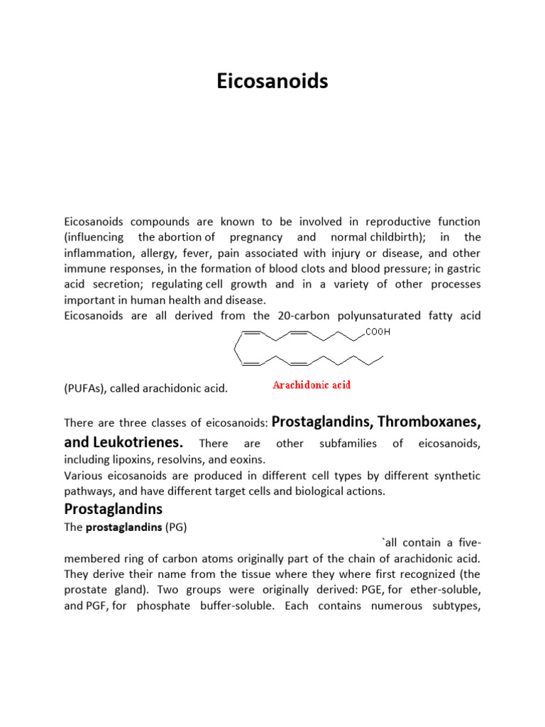 Eicosanoids 5 | PDF