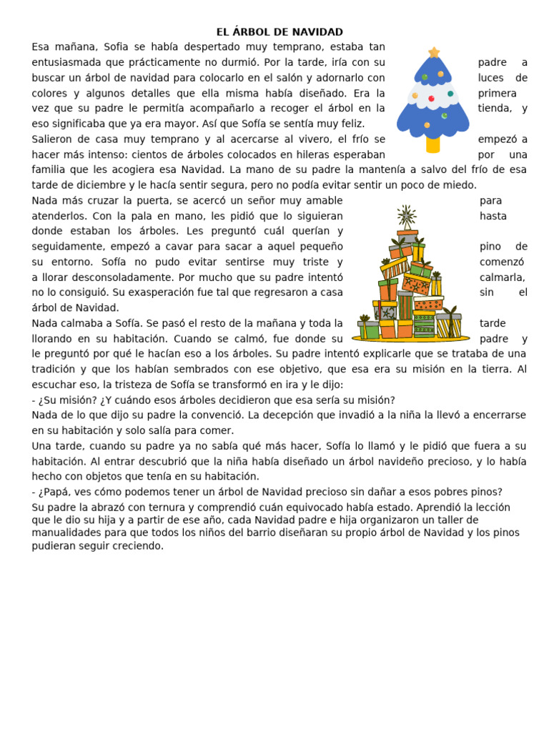 El árbol de Navidad de Sofía | PDF | Navidad | Árbol de Navidad