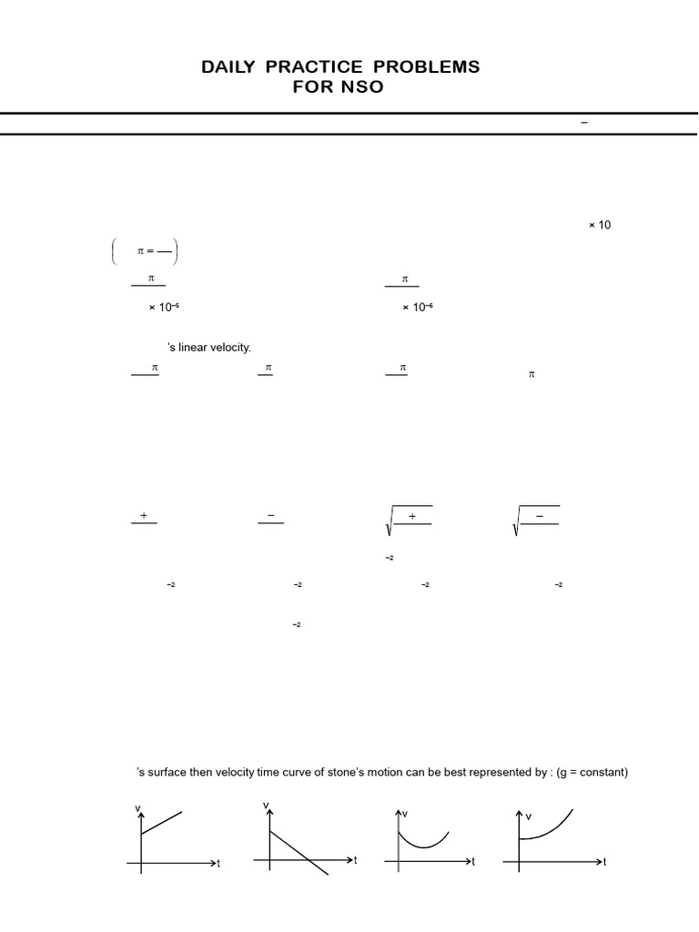 DAILY PRACTICE PROBLE FOR NSO For Class IX | PDF