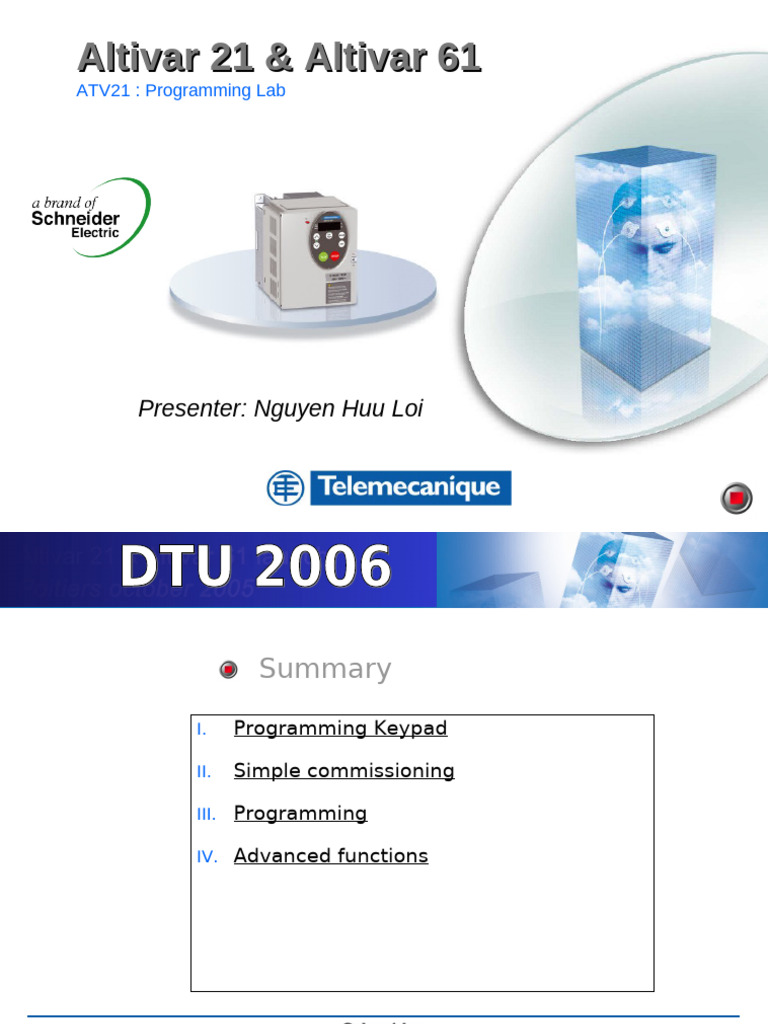 Track 1 Programming Lab On ATV21 | PDF