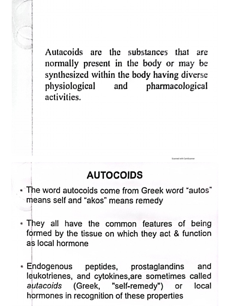 Autacoids | PDF