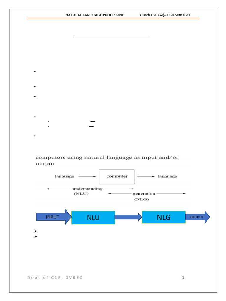 NLP Unit-I R20 | PDF