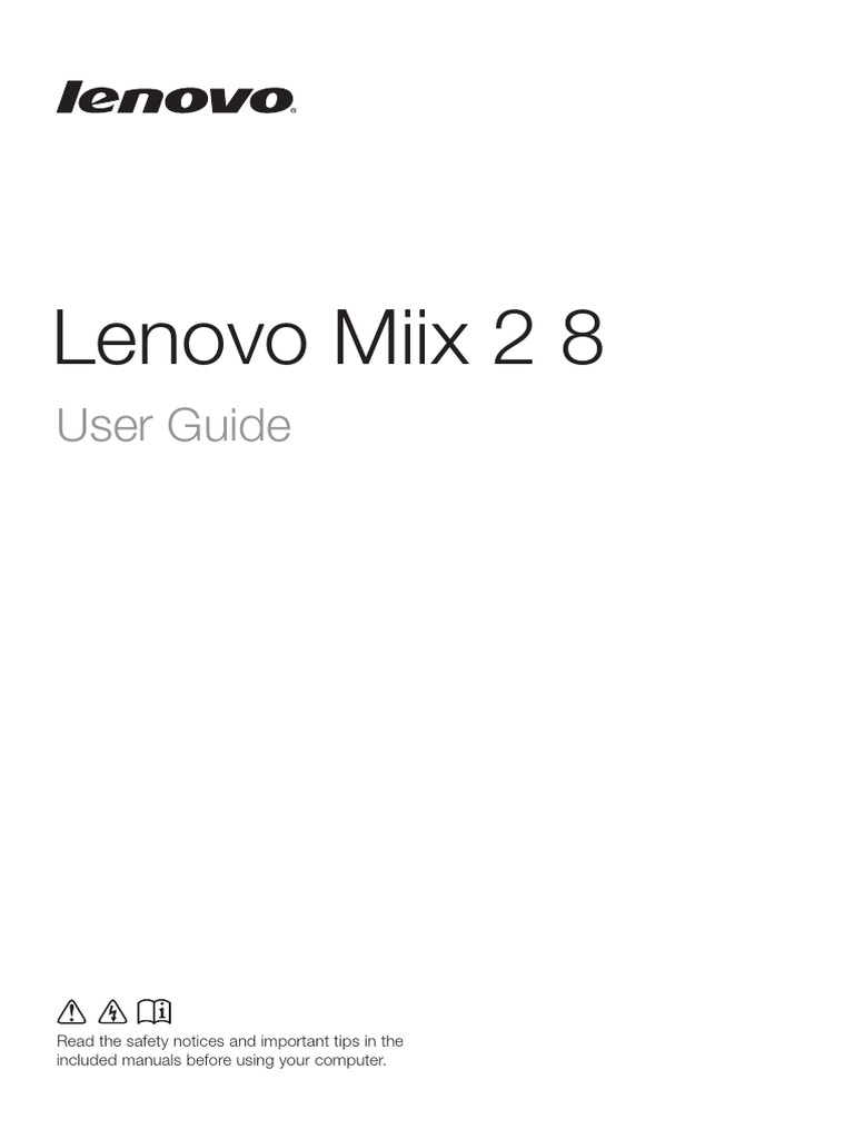 Lenovo Miix 2 8 Ug English | PDF