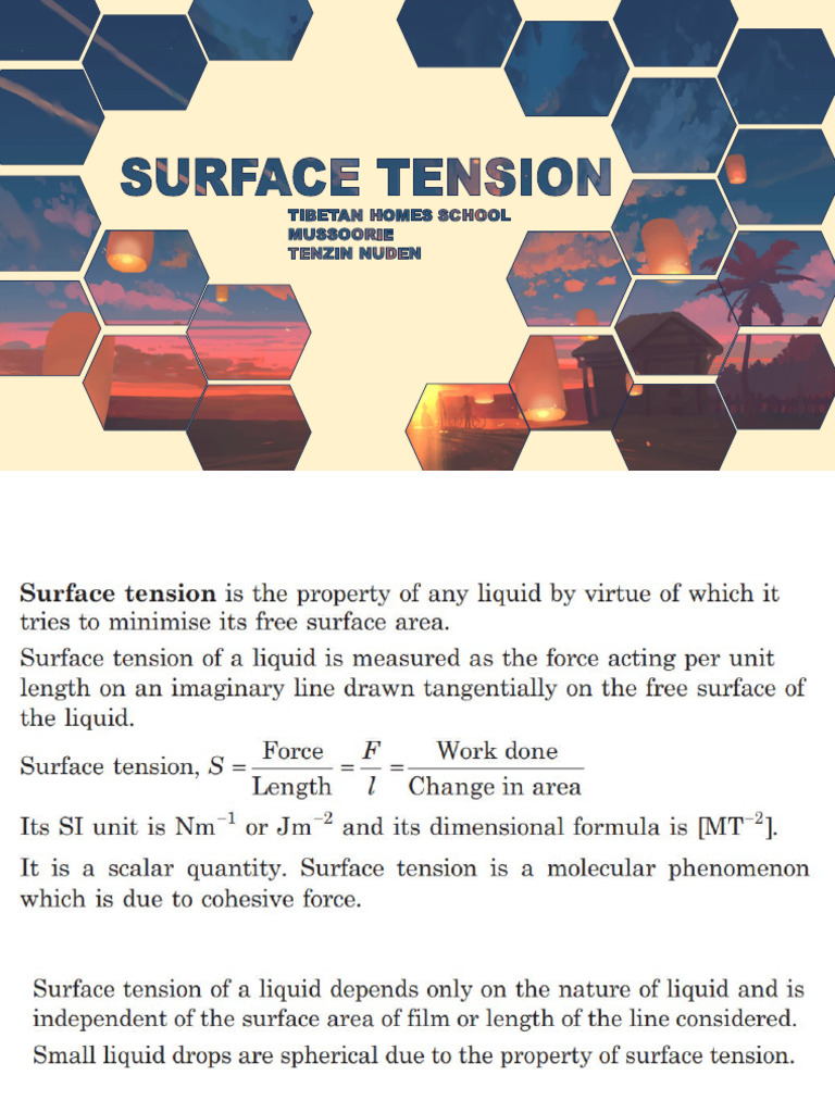 Surface Tension | PDF