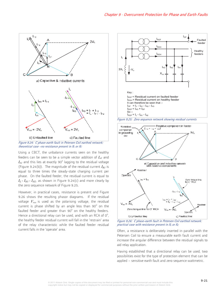 Overcurrent Protection For Phase and Earth Faults: Faulted Feeder | PDF