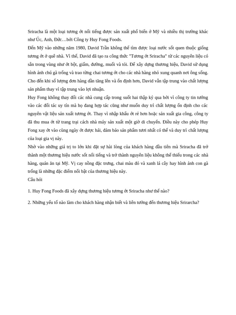 Tình huống QTTH 01 | PDF