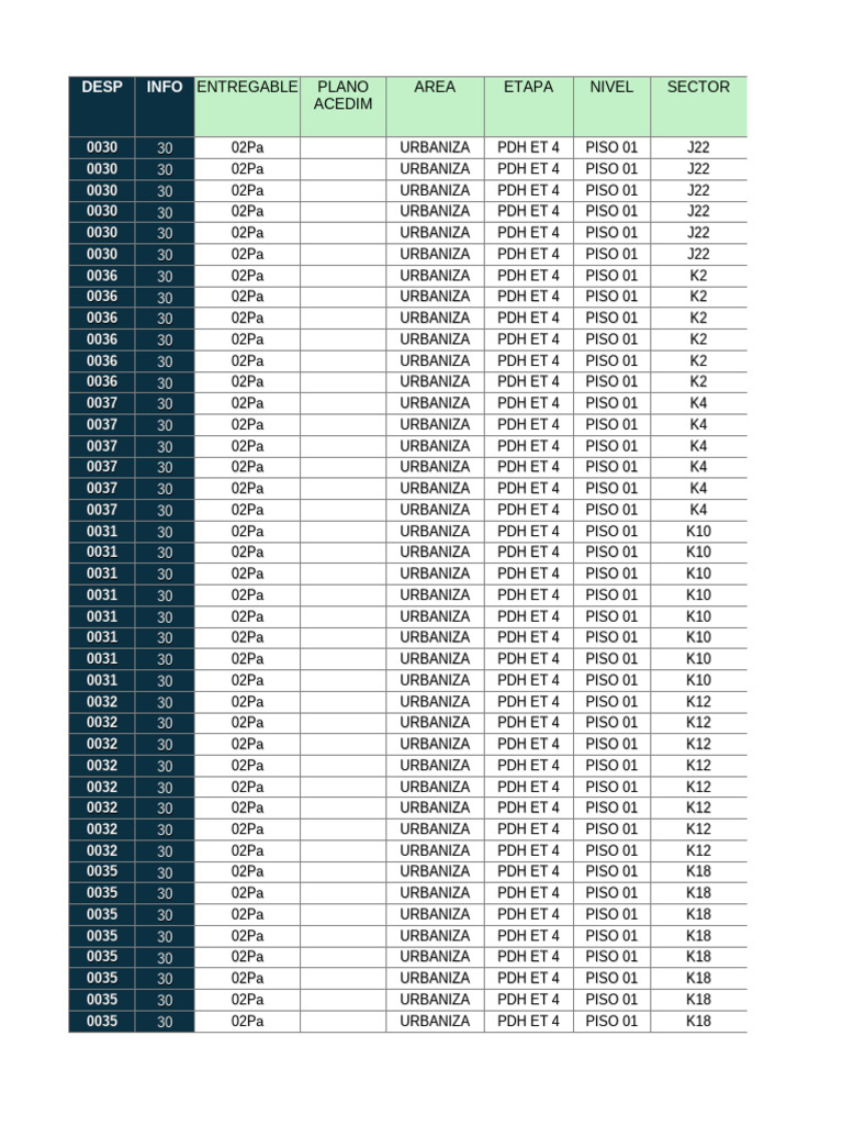 Planilla A Reubicar | PDF