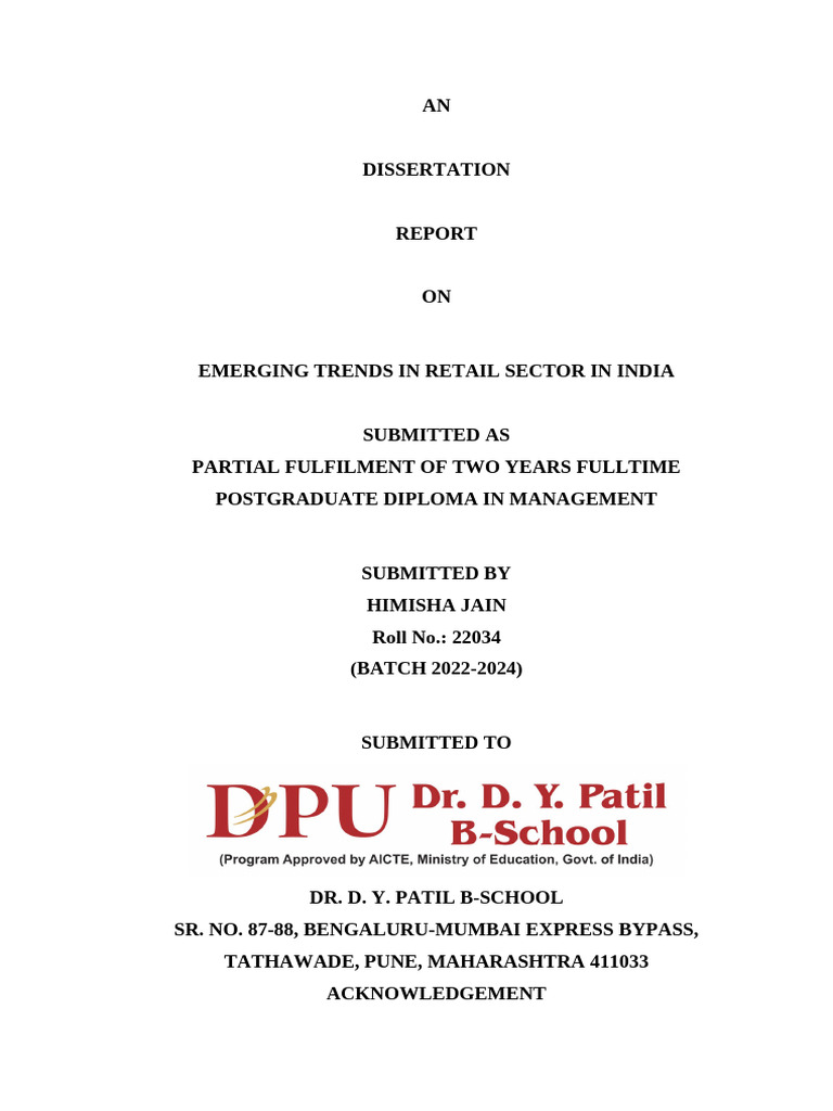Final Himisha Jain Dissertation Report 2022-2024 | PDF