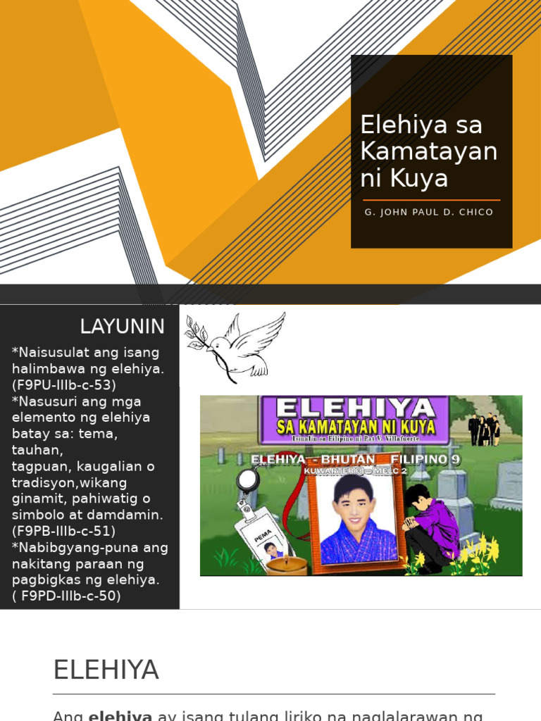 Elehiya Sa Kamatayan Ni Kuya | PDF
