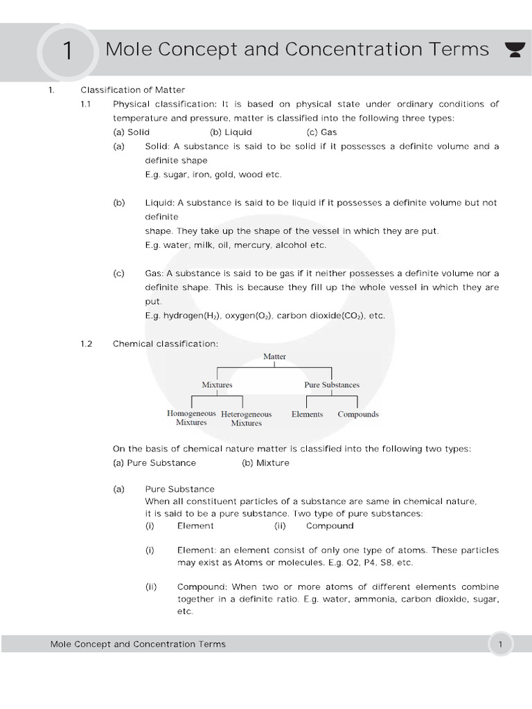 Mole Concpt - Conc. Terms 3.0 With Practice Questions | PDF