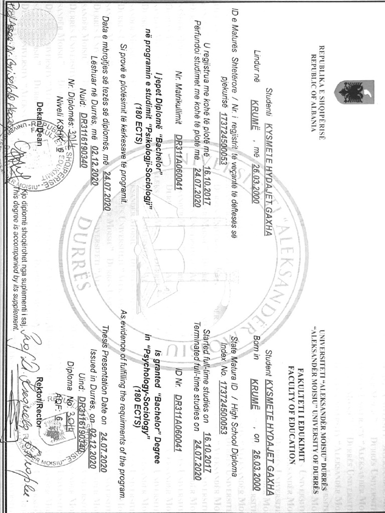 Document Diploma Bachelor | PDF