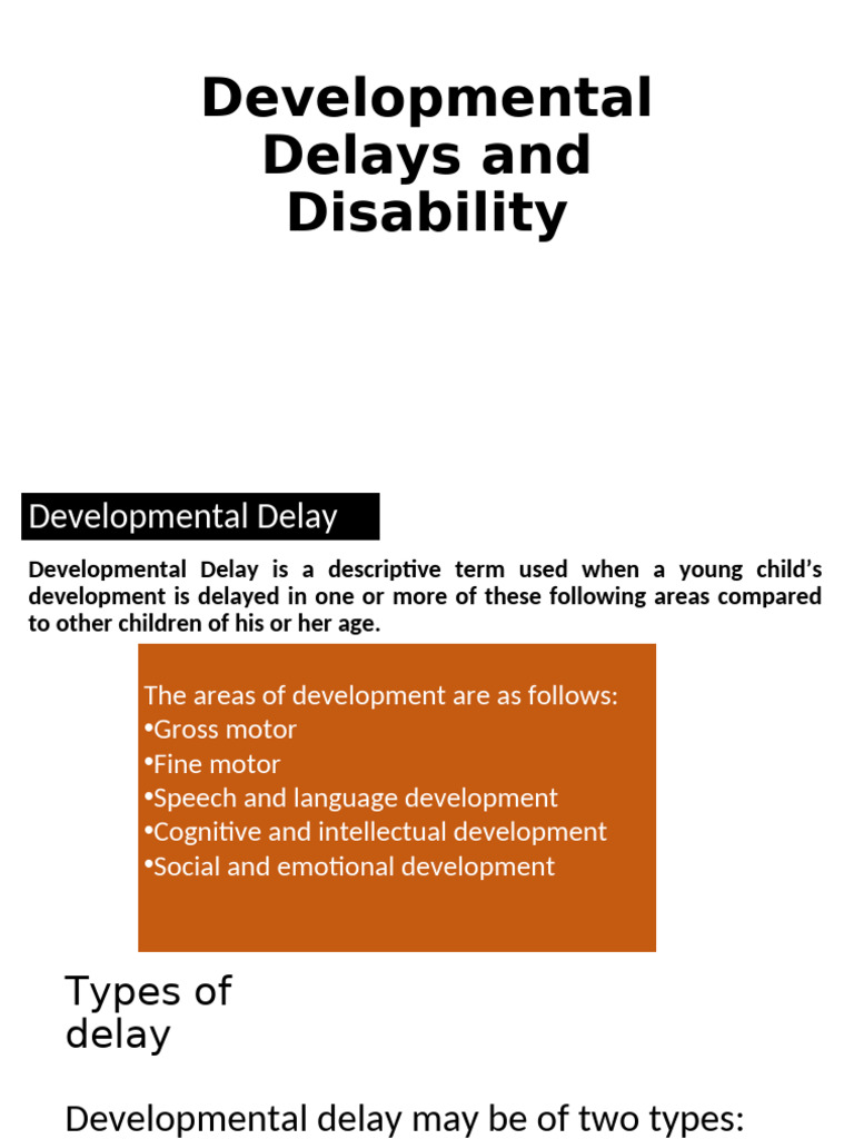 Developmental Delay and Disability - Final - PPT 07.03.2023 | PDF