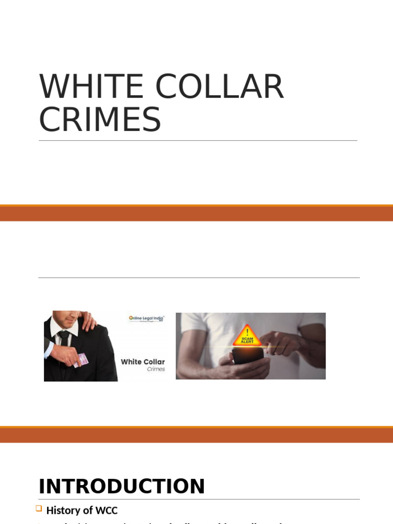 White Collar Crimes | PDF